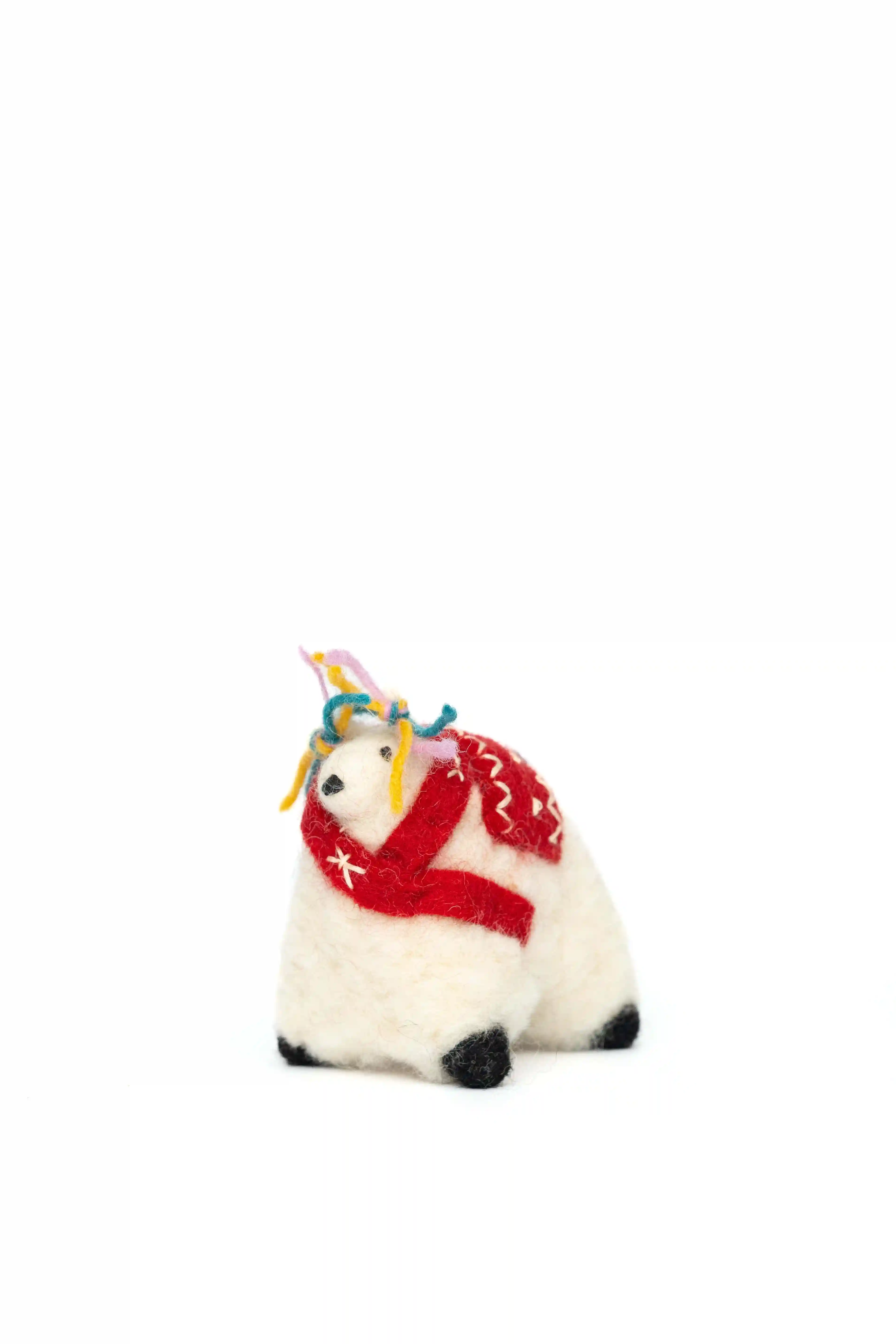 Lama sheep | Sustainable & Handcrafted Felt by Eureka Traders | Shop Now!